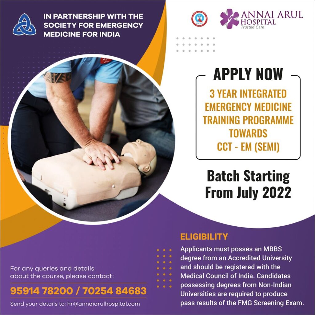 3 years integrated EMERGENCY TRAINING PROGRAMME – Multispeciality ...